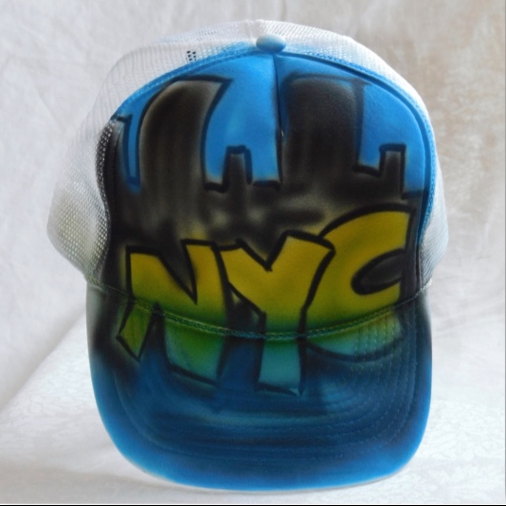Nissun Cap Nyc Skyline & Night Scape Trucker Cap - Gem
